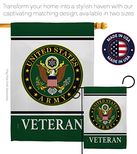 USA Decoration Army Veteran Garden Flag Armed Forces Rangers United State American Military Retire Official House Decoration Banner Small Yard Gift Double-Sided, 13"x 18.5", Made in USA