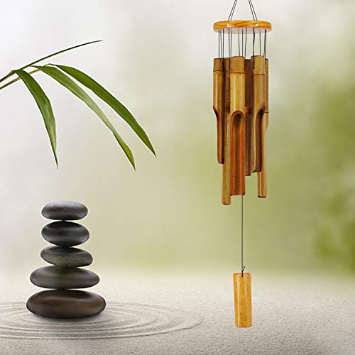 ASTARIN Bamboo Wind Chimes Outdoor,Wooden Wind Chimes with Melody Deep Tone,30" Classic Zen Garden Windchime for Relaxation, Grace.Home Décor for Patio, Garden or Indoor