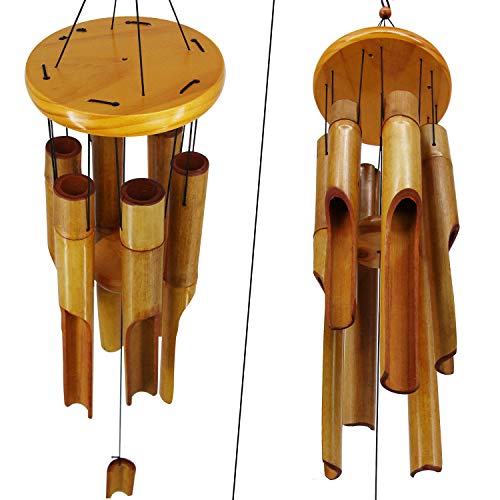 ASTARIN Bamboo Wind Chimes Outdoor,Wooden Wind Chimes with Melody Deep Tone,30" Classic Zen Garden Windchime for Relaxation, Grace.Home Décor for Patio, Garden or Indoor