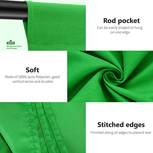 NEEWER 6x9 feet/1.8x2.8m Photo Studio 100% Pure Polyester Collapsible Backdrop Background for Photography, Video and Television (Backdrop Only) - Green