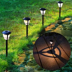 MAGGIFT 12 Pack Solar Powered Landscape Lights Outdoor Pathway Lights, Waterproof Solar Garden Lights for Lawn, Patio, Yard, Walkway, Deck, Driveway, Warm White