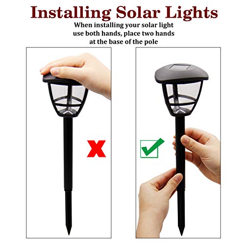 MAGGIFT 12 Pack Solar Powered Landscape Lights Outdoor Pathway Lights, Waterproof Solar Garden Lights for Lawn, Patio, Yard, Walkway, Deck, Driveway, Warm White