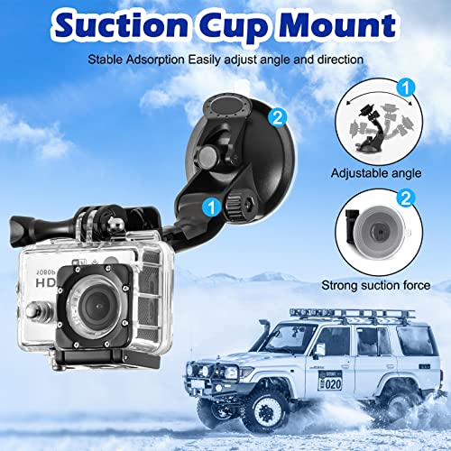 ZOOKKI Action Camera Accessories Kit for GoPro Hero 11 10 9 8 7 6 5 4 3 Black Sliver Session Fusion Max- Accessory Package for AKASO APEMAN SJCAM DBPOWER Insta360 Xiaomi Yi DJI Osmo and More