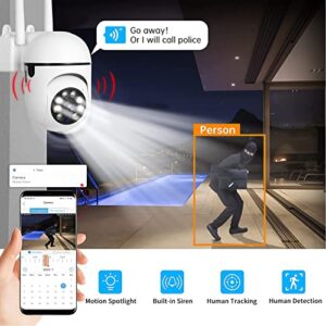 ROXAAN Security Camera Outdoor, 2.4GHz & 5GHz WiFi Home Security Cameras, 1080P 360° PTZ Dome Surveillance Camera with Motion Detection / 2-Way Audio/Night Version