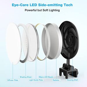 Video Conference Lighting, 4.0" Ring Light for Computer Laptop Monitor, Small Clip on Laptop Ring Lights for Video Calls, Remote Working, Zoom Meetings, Live Streaming, Online Teaching, Interview