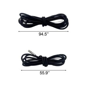 4pcs Black Replacement Cord for Zero Gravity Chair Universal Elastic Chair Repair Cord Ties Kit for Sun Loungers, Garden Chairs, Outdoor Recliners, Folding Chairs Chair, Bungee Chairs