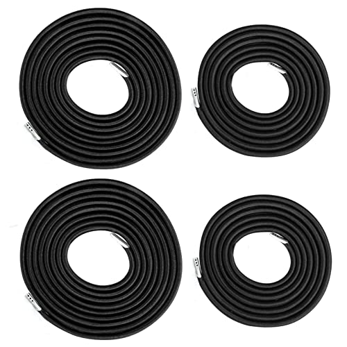 4pcs Black Replacement Cord for Zero Gravity Chair Universal Elastic Chair Repair Cord Ties Kit for Sun Loungers, Garden Chairs, Outdoor Recliners, Folding Chairs Chair, Bungee Chairs