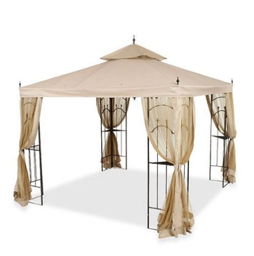 Garden Winds Arrow Gazebo Replacement Canopy Top Cover and Netting - RipLock 350