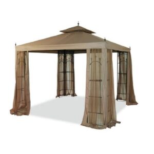 Garden Winds Arrow Gazebo Replacement Canopy Top Cover and Netting - RipLock 350