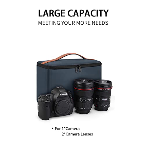 Kattee Camera Insert Bag, DSLR SLR Padded Case Shockproof for Travel