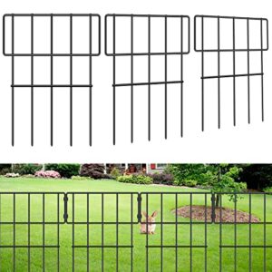 garden fencing animal barrier, gdundun outdoor bright light rustproof steel animal barrier fence no dig, multi-purpose, suitable for garden, yard, orchard, farm, diy the shape you want (12 pack)