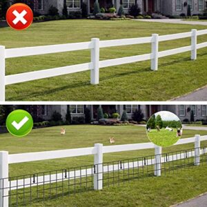 Garden Fencing Animal Barrier, GDUNDUN Outdoor Bright Light Rustproof Steel Animal Barrier Fence No Dig, Multi-Purpose, Suitable for Garden, Yard, Orchard, Farm, DIY The Shape You Want (12 Pack)