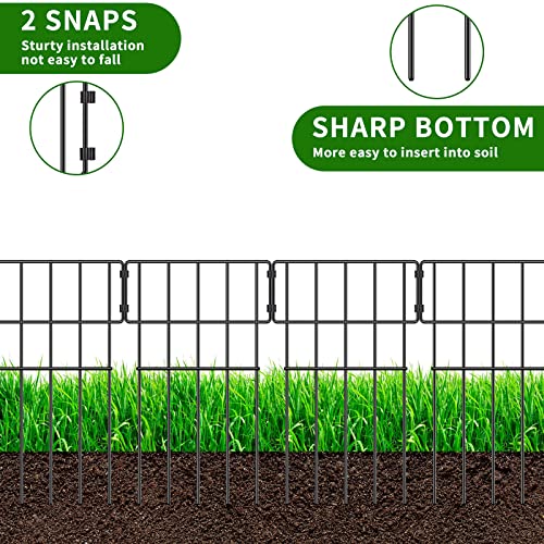 Garden Fencing Animal Barrier, GDUNDUN Outdoor Bright Light Rustproof Steel Animal Barrier Fence No Dig, Multi-Purpose, Suitable for Garden, Yard, Orchard, Farm, DIY The Shape You Want (12 Pack)