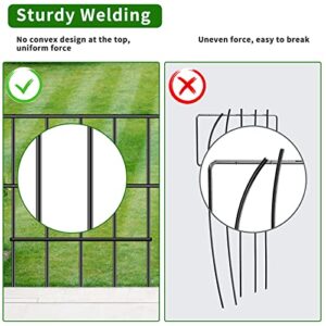 Garden Fencing Animal Barrier, GDUNDUN Outdoor Bright Light Rustproof Steel Animal Barrier Fence No Dig, Multi-Purpose, Suitable for Garden, Yard, Orchard, Farm, DIY The Shape You Want (12 Pack)