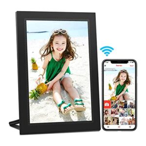 frameo digital photo frame 10.1 inch wifi digital picture frame with 1280×800 ips lcd touch screen, auto-rotate, slideshow, easy setup to share photos or videos instantly via frameo app from anywhere