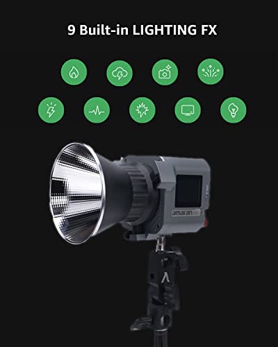 Aputure amaran 60xS Bi-Color Outputing Light,LED Video Bowens Mount Point Source LED Light CRI 96+ TLCI 96+,CCT 2700K-6500K