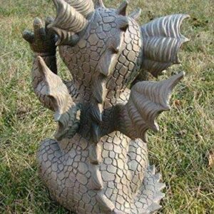 Pacific Giftware Garden Dragon Taunting Dragon Garden Display Decorative Accent Sculpture Stone Finish 10 Inch Tall