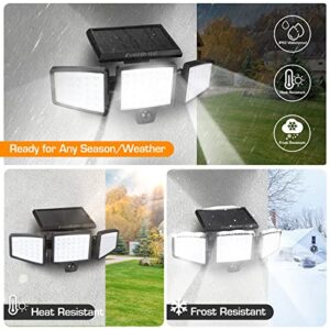 EverBrite Solar Lights Outdoor, Motion Sensor Security Lights, IP65 Waterproof Adjustable Bright Flood Lights for Garden Yard Garage Patio Pathway, Pack of 2