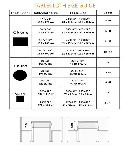 youngseahome Outdoor Tablecloth Wrinkle-Free Stain Resistant Waterproof Polyester Fabric Table Cover with Zipper Umbrella Hole for Picnic/Party/Dinner/Patio Garden(60×60inch Square,Zippered,Aqua)