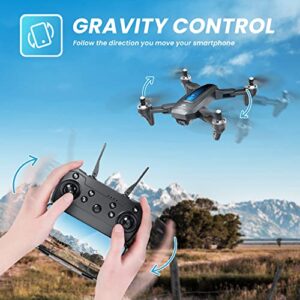 DEERC Drone with Camera 2K HD FPV Live Video 2 Batteries and Carrying Case, RC Quadcopter Helicopter for Kids and Adults, Gravity Control, Altitude Hold, Headless Mode, Waypoints Functions