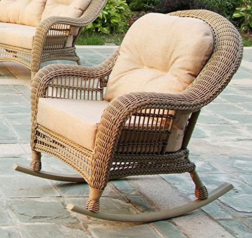 W Unlimited Saturn Collection Outdoor Garden Patio 2-PC Cappuccino Furniture Conversation Set Chair, Light Brown