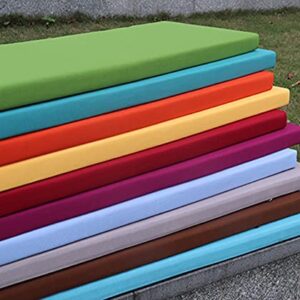 Hruile 2 3 Seater Garden Long Bench Cushion Pad Mat with Fixing Ties, 5cm Thick Bench Seat Cushion Pad, Waterproof Seat Pad for Outdoor Patio Furniture Swing Chair