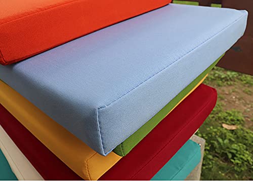 Hruile 2 3 Seater Garden Long Bench Cushion Pad Mat with Fixing Ties, 5cm Thick Bench Seat Cushion Pad, Waterproof Seat Pad for Outdoor Patio Furniture Swing Chair