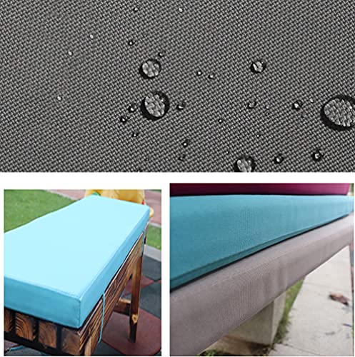 Hruile 2 3 Seater Garden Long Bench Cushion Pad Mat with Fixing Ties, 5cm Thick Bench Seat Cushion Pad, Waterproof Seat Pad for Outdoor Patio Furniture Swing Chair