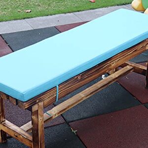 Hruile 2 3 Seater Garden Long Bench Cushion Pad Mat with Fixing Ties, 5cm Thick Bench Seat Cushion Pad, Waterproof Seat Pad for Outdoor Patio Furniture Swing Chair