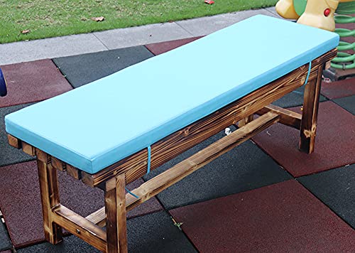 Hruile 2 3 Seater Garden Long Bench Cushion Pad Mat with Fixing Ties, 5cm Thick Bench Seat Cushion Pad, Waterproof Seat Pad for Outdoor Patio Furniture Swing Chair