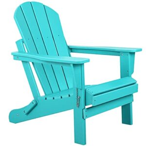 flamaker classic outdoor adirondack chair patio lawn foldable chairs indoor adirondack chairs all-weather resistant for garden backyard porch garden fire pit patio (aruba)