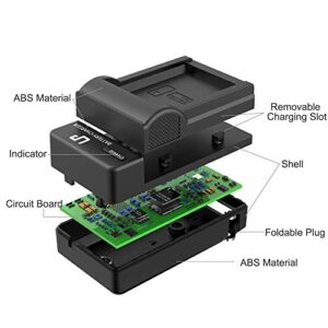 EN-EL12 Battery Charger, LP Charger Compatible with Nikon Coolpix A1000, B600, AW130, AW110, AW100, A900, W300, S1200pj, S9900, S9700, S9500, S9400, S9300, S9200, S8200, S6300, S6200, S6100, S800C