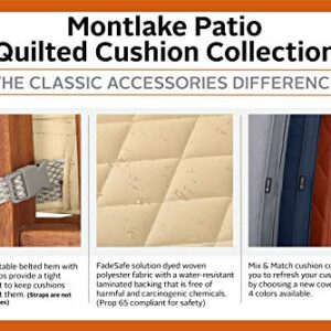 Classic Accessories Montlake FadeSafe Water-Resistant 54 x 18 x 3 Inch Outdoor Quilted Bench Cushion, Patio Furniture Swing Cushion, Spice