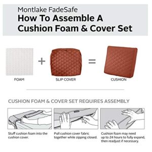 Classic Accessories Montlake FadeSafe Water-Resistant 54 x 18 x 3 Inch Outdoor Quilted Bench Cushion, Patio Furniture Swing Cushion, Spice