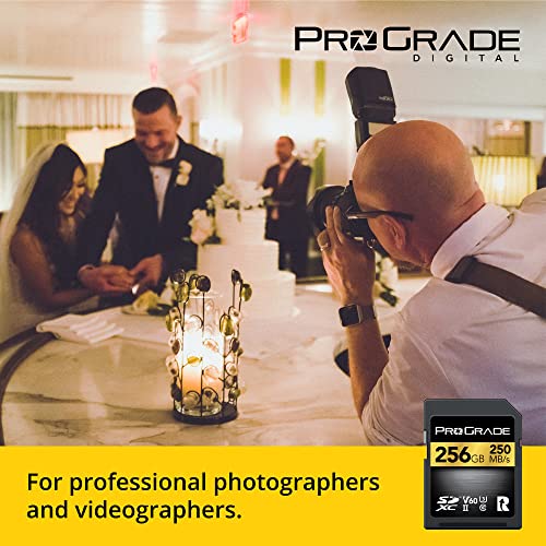 Prograde Digital SD UHS-II 256GB Card V60 –Up to 130MB/s Write Speed and 250 MB/s Read Speed | for Professional Vloggers, Filmmakers, Photographers & Content Curators