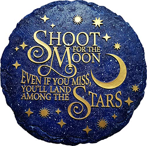 Spoontiques - Garden Décor - Shoot for The Stars Stepping Stone - Decorative Stone for Garden