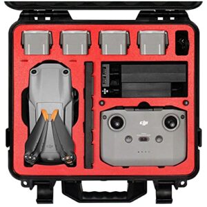 symik a310-ma2 waterproof hard carrying case for dji air 2s / mavic air 2 drone / fly more combo; rugged professional case with complete protection