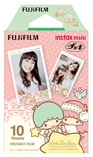 1 X Fuji Instax Mini Films Usable with Polaroid Mio & 300 - Lomo Diana Instant Back - Little Twin Stars -