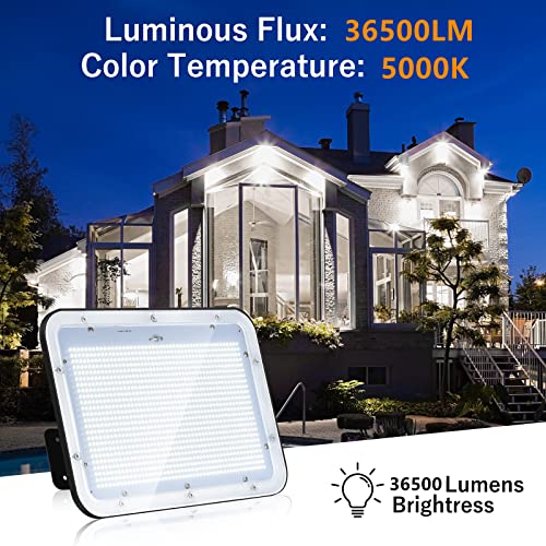 DuuToo 240W LED Flood Light, 36000lm Super Bright Security Lights, IP66 Waterproof Outdoor Flood Light, 5000K Daylight White Floodlight for Yard, Garden, Playground, Basketball Court