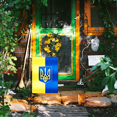 Ukraine Garden Flag Outdoor Decorations - 12 x 18 Inch Double-Sided Nationality Ukraine Flag Sign, Ukrainian Outdoor Decorations