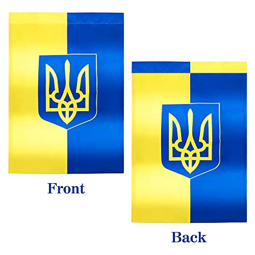 Ukraine Garden Flag Outdoor Decorations - 12 x 18 Inch Double-Sided Nationality Ukraine Flag Sign, Ukrainian Outdoor Decorations