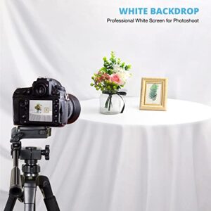 10x10 FT White Backdrop Background for Photography, Large Pure White Photo Backdrop Curtain Drapes, Professional High Density White Screen Backdrops for Party Portrait Photoshoots Booth Video Studio