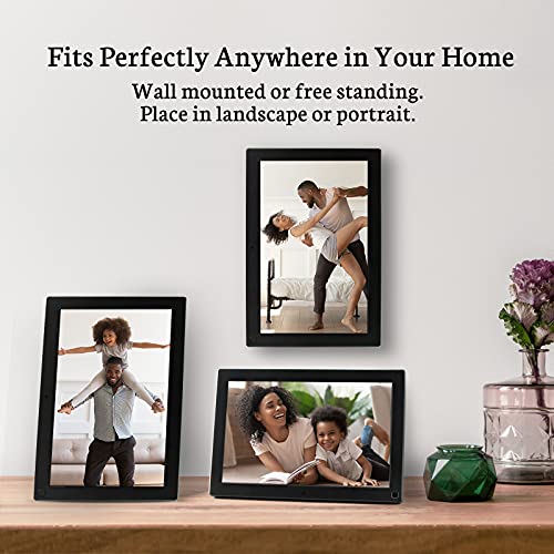 BSIMB 32GB 10.1 Inch WiFi Digital Photo Frame, Smart Digital Picture Frame 1280x800 IPS Touch Screen Auto Rotate Motion Sensor Upload Photos/Videos via App/Email, Gift for Grandparents