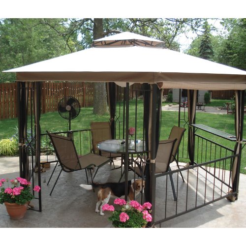 Garden Winds Hexagonal (Corner Pocket) Gazebo Replacement Canopy Top Cover - RipLock 350