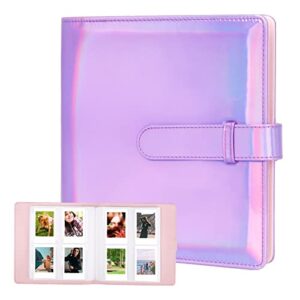 256 pockets photo album for fujifilm instax 11 12 9 40 mini camera, polaroid camera, photo album for fujifilm instax mini evo liplay 90 8 7+ instant camera, polaroid hp zink 2×3″ photos (magic purple)