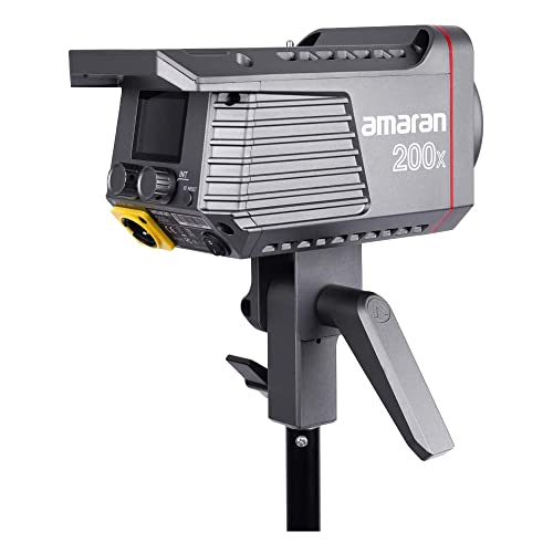 Amaran 200X COB Led Video Light Bi Color 2700K-6500K,250W,51600Lux @1M,CRI≥95,TLCI≥95,App Control,9 Pre-Programmed Lighting Effects,Ultra Silent Fan