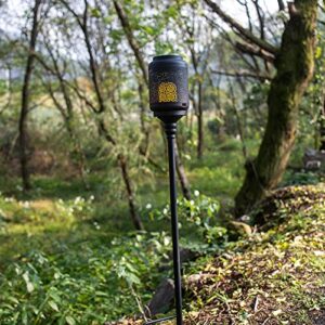 ANRUST Garden Metal Lanterns Hanging, Outdoor Garden Patio Pathway Yard Driveway Lawn Walkway Decoration Outside Path Pole Lanterns