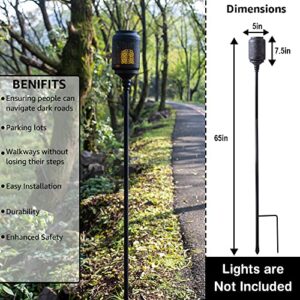 ANRUST Garden Metal Lanterns Hanging, Outdoor Garden Patio Pathway Yard Driveway Lawn Walkway Decoration Outside Path Pole Lanterns