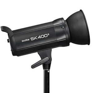 Godox SK400II 400Ws Photo Studio Strobe Flash Monolight Light with Bowens Mount &Lamp Head,150W Modeling Lamp for Studio,Shooting,Location and Portrait Photography-110V