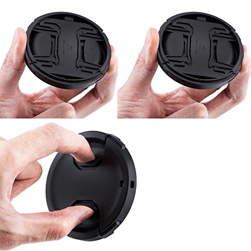 2 Pack JJC 58mm Front Lens Cap Cover for Canon EOS Rebel T7 T6 T5 T100 4000D T8i T7i T6s T6i T5i T4i T3i T2i T1i SL3 SL2 SL1 XSi XTi with EF-S 18-55mm Kit Lens and other Lenses with 58mm Filter Thread